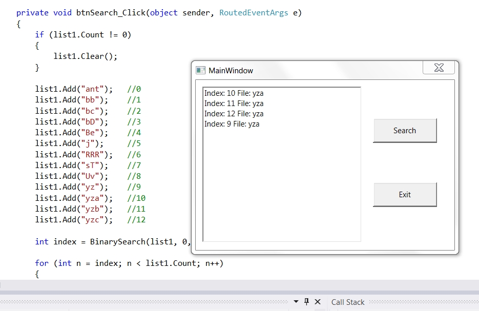 Searching a Sorted List using Binary Search (C#) - Stack Overflow