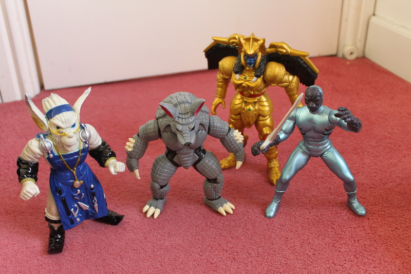 4 Power Rangers 8" Figures, Goldar - Finster - Putty Patrol ...